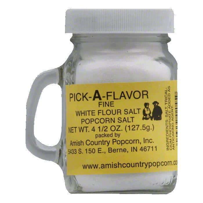 Amish Country Fine White Popcorn Salt 12x4.5oz - Pacific Candy Wholesale