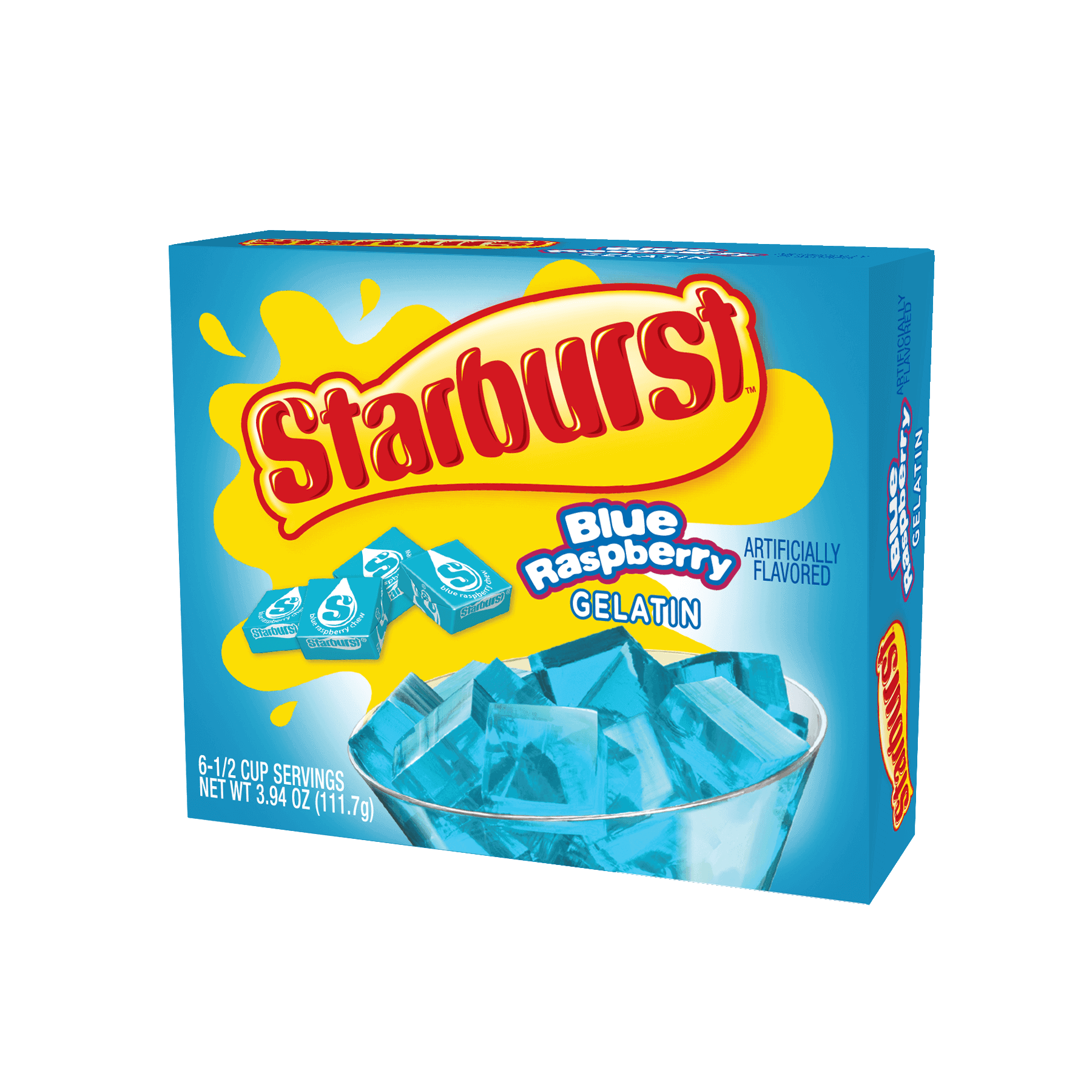 Starburst Gelatin Blue Raspberry 12x3.94oz - Pacific Candy Wholesale