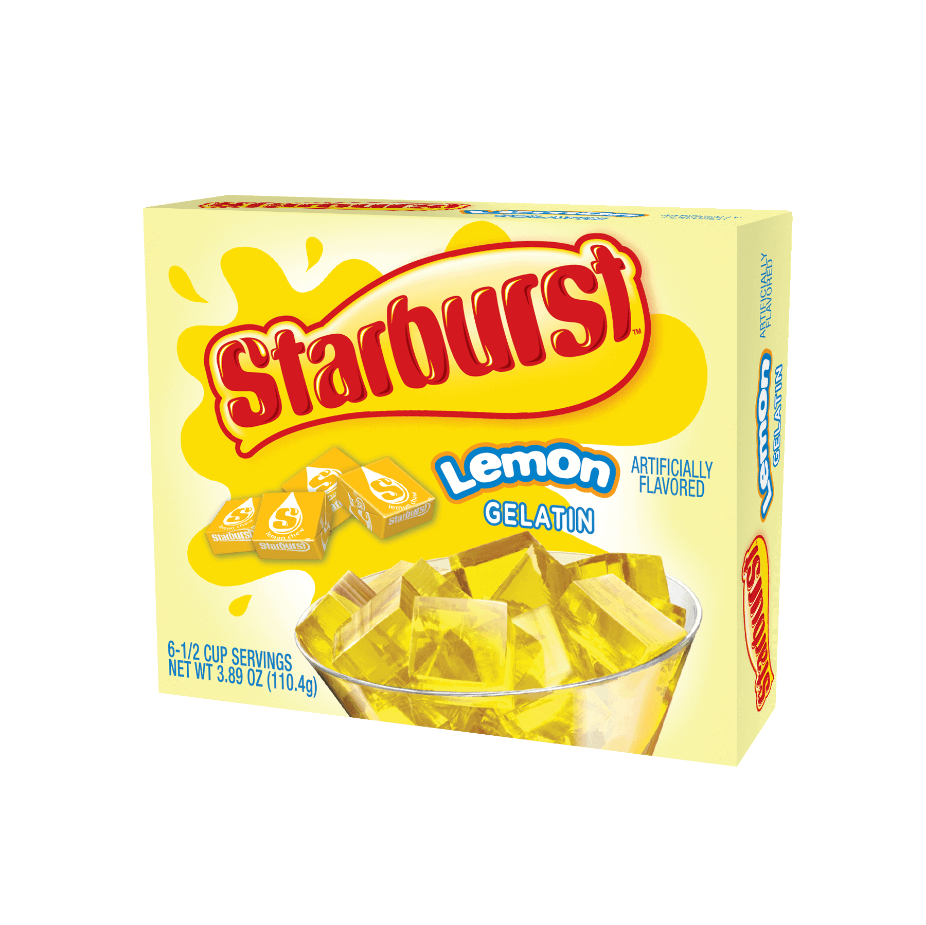 Starburst Gelatin Lemon 12x3.89oz - Pacific Candy Wholesale