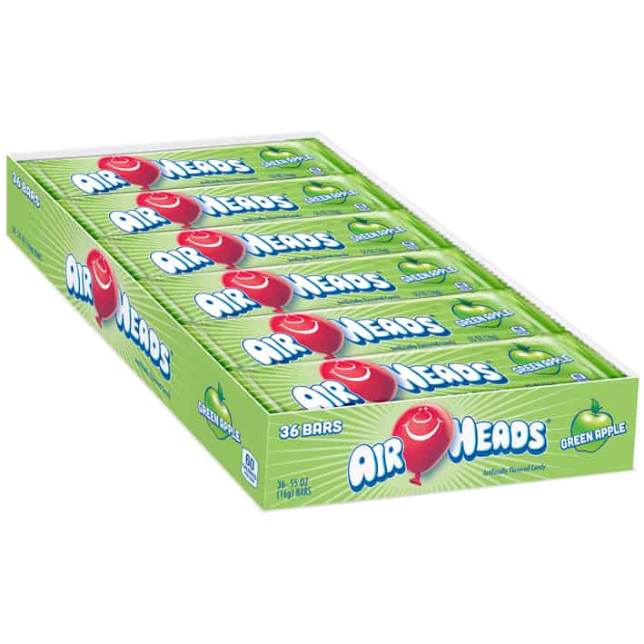 Airheads Green Apple 36x.55oz - Pacific Candy Wholesale