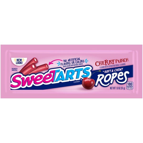 Wonka Sweetarts Soft & Chewy Ropes Cherry Punch 24 - Pacific Candy ...