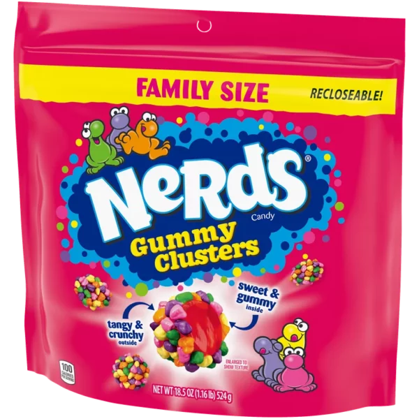 Nerds Gummy Clusters Rainbow Family Size 5x18.5oz - Pacific Candy Wholesale