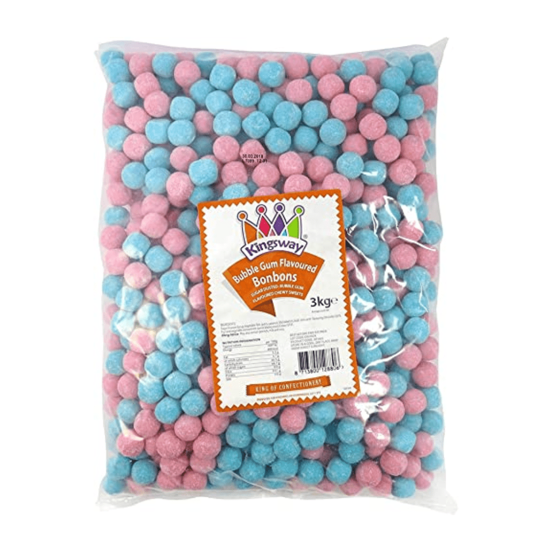 Kingsway Bonbons Bubble Gum British 3kg - Pacific Candy Wholesale