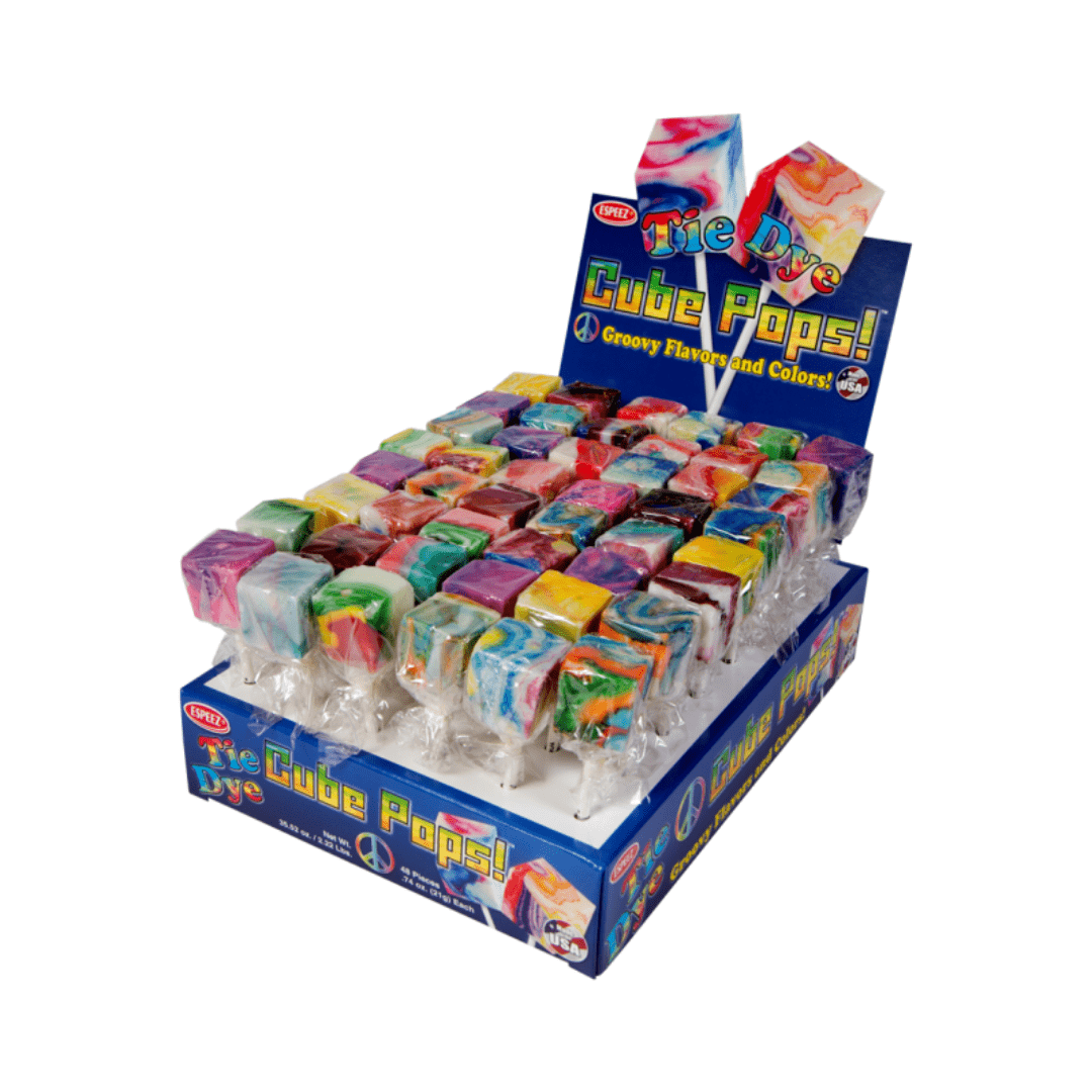 Espeez Tie Dye Cube Pops 48 - Pacific Candy West