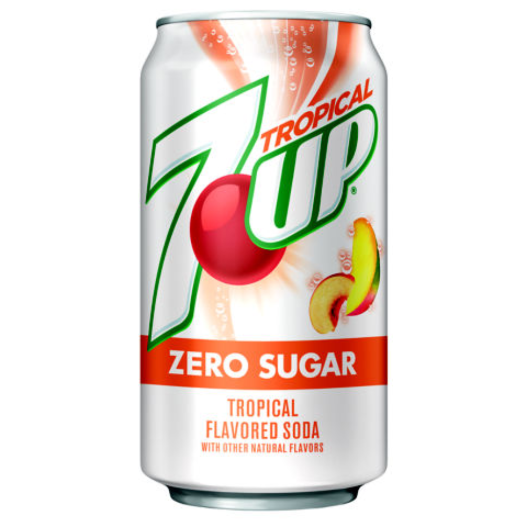 7UP Zero Sugar Tropical 12x355ml - Pacific Candy Wholesale