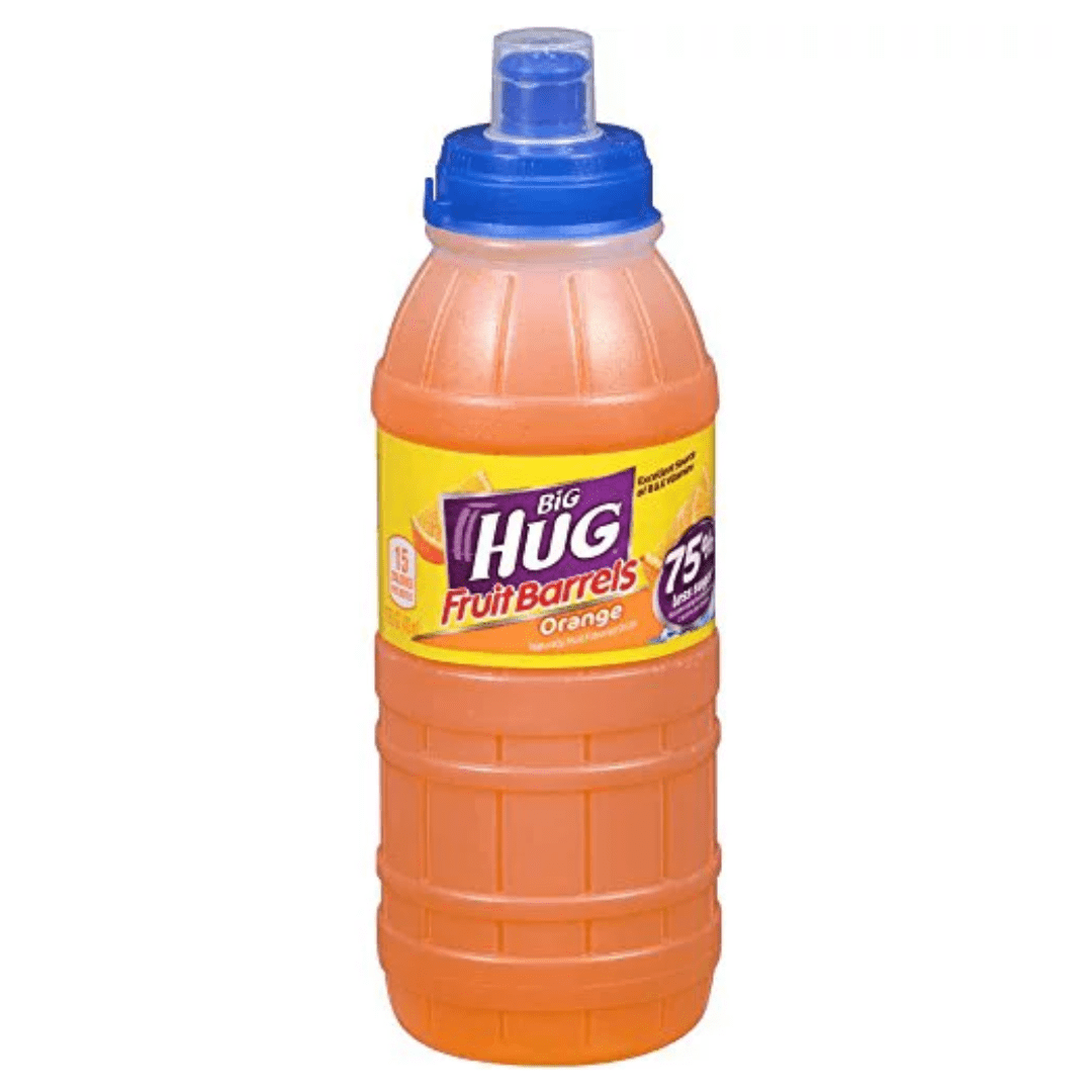 Big Hug Fruit Barrels Orange 24x16oz - Pacific Candy Wholesale