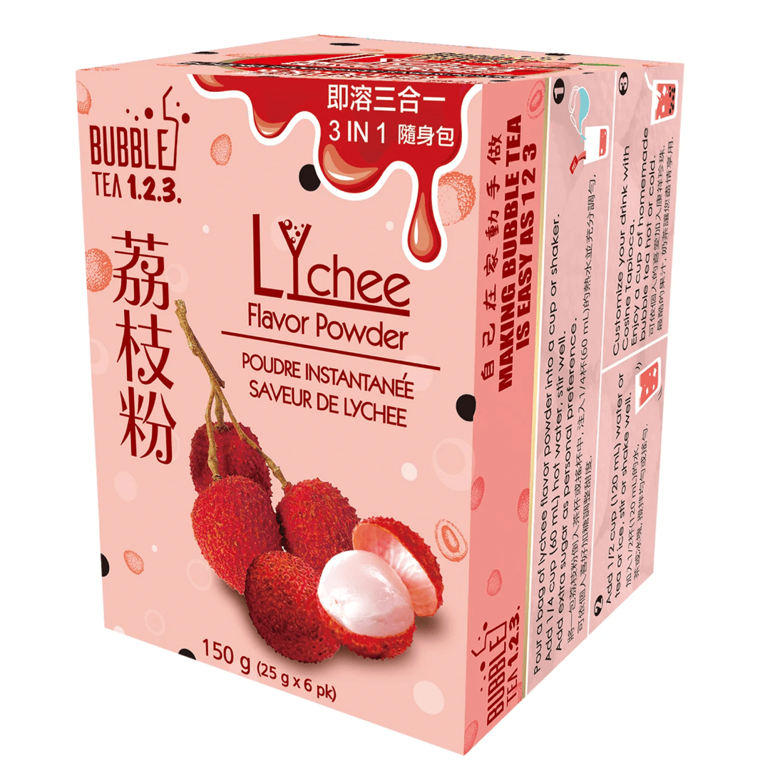 Bubble Tea 1.2.3. Lychee Powder Taiwan 150g - Pacific Candy Wholesale