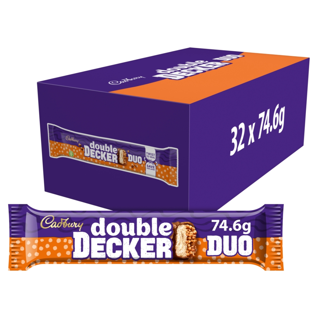 Cadbury Double Decker Duo British 32x74.6g - Pacific Candy Wholesale