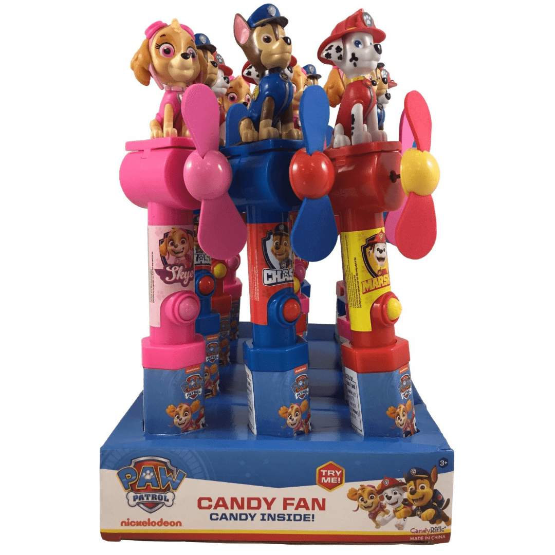 CandyRific Paw Patrol Candy Fan Assorted 24 - Pacific Candy Wholesale
