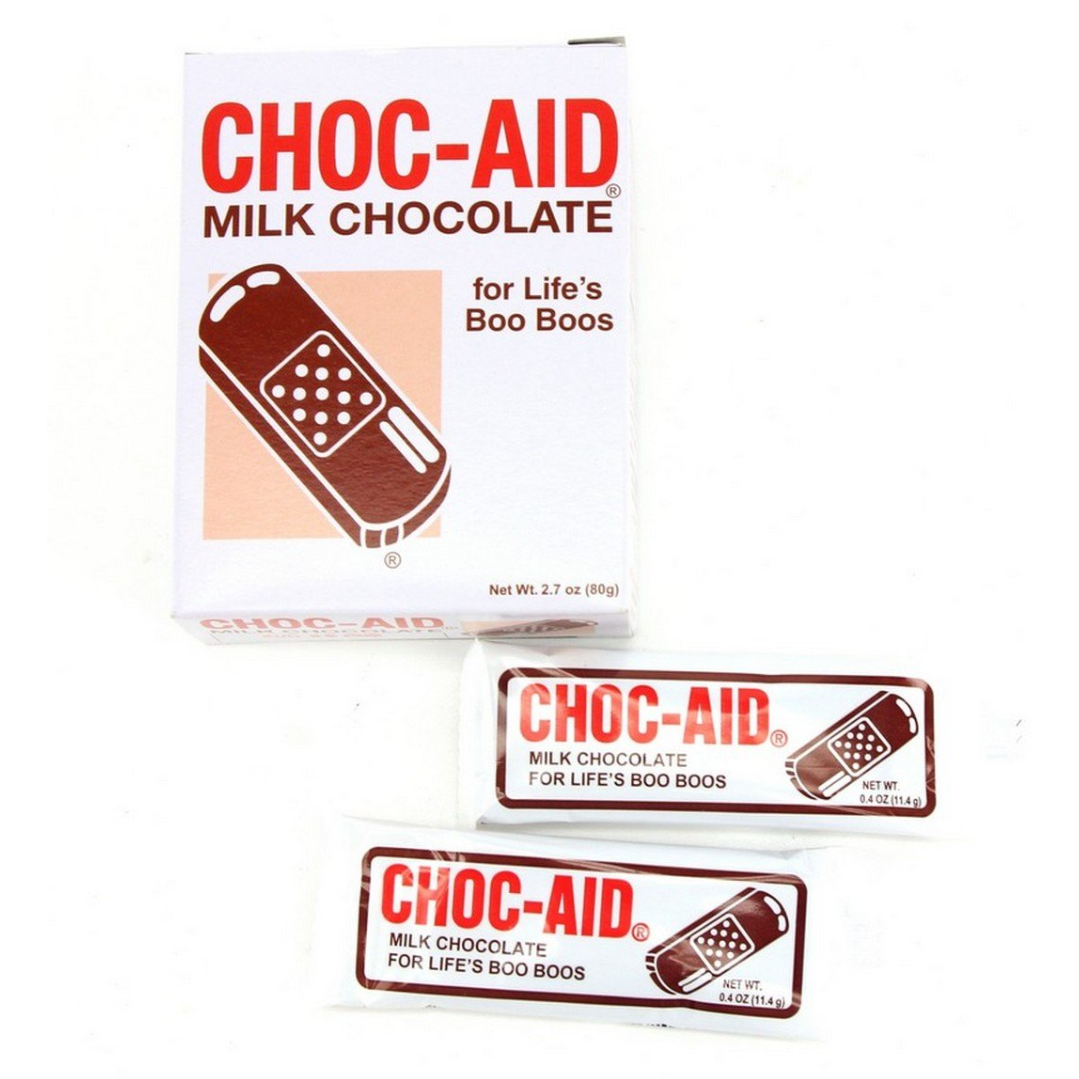 Choc-Aid Milk Chocolate Bandages 12x2.7oz - Pacific Candy Wholesale