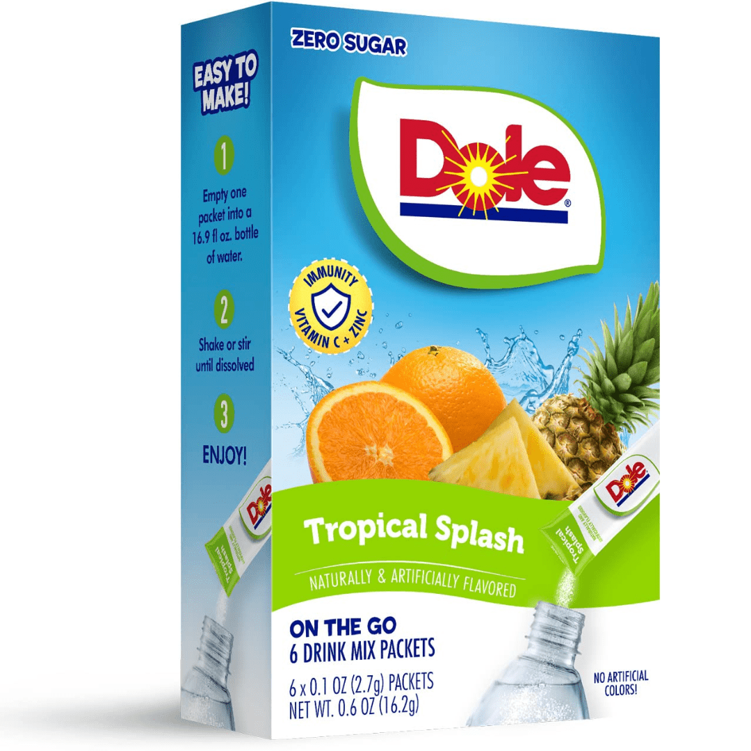 Dole On The Go Zero Sugar Tropical Splash Six Pack 12 - Pacific Candy ...
