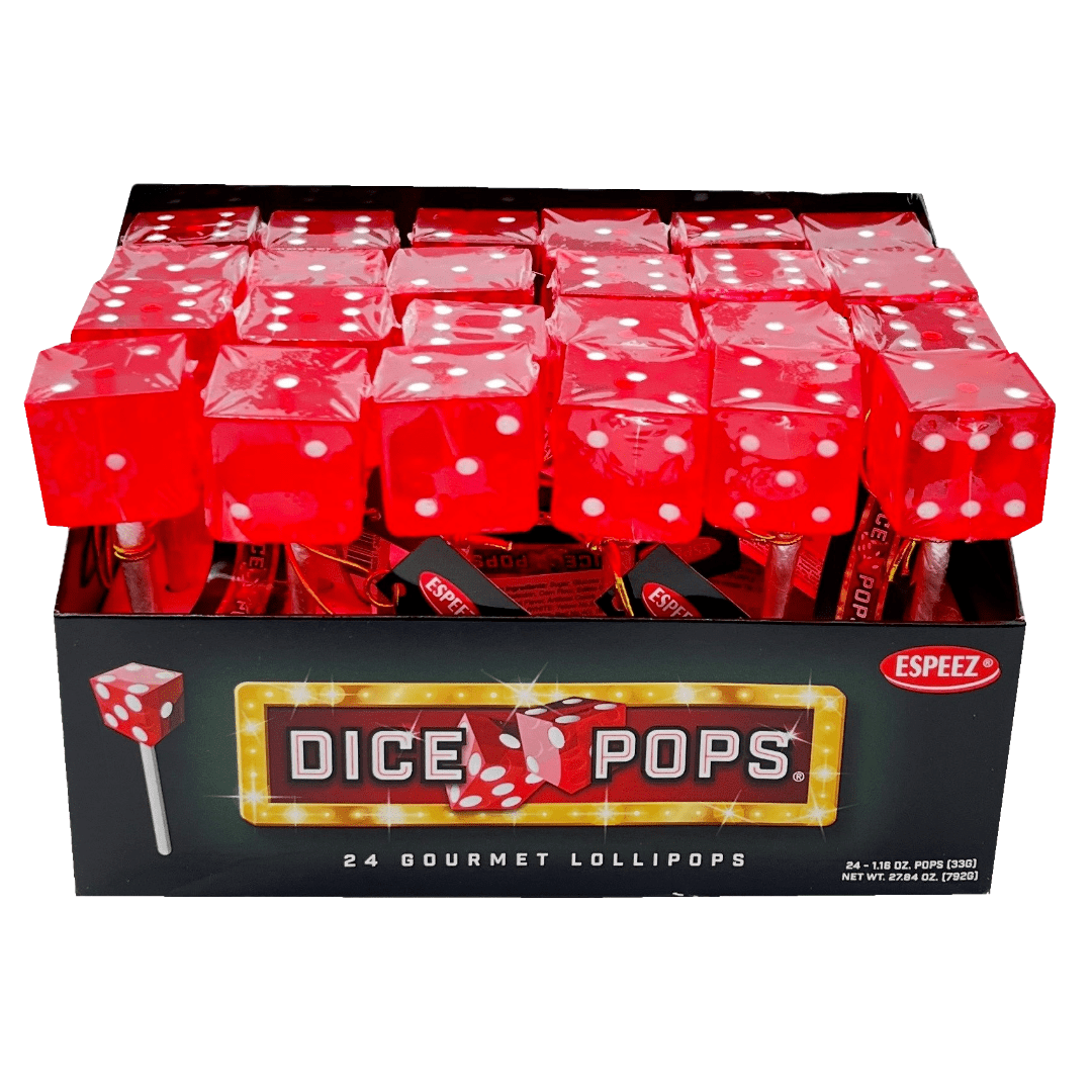 Espeez Dice Pops Red 24 - Pacific Candy Wholesale