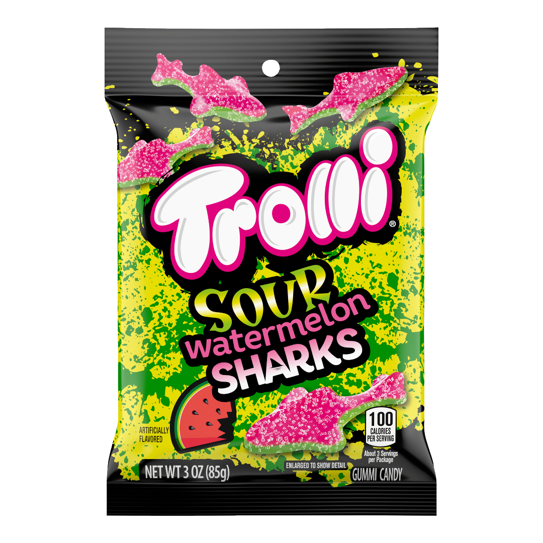 Ferrara Trolli Sour Watermelon Sharks 12x3oz - Pacific Candy Wholesale
