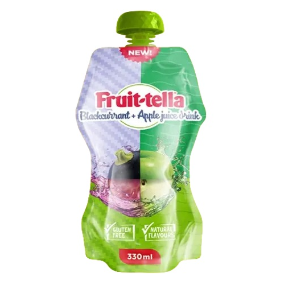 Fruit-tella Blackcurrant and Apple Juice Drink British 18x330ml ...