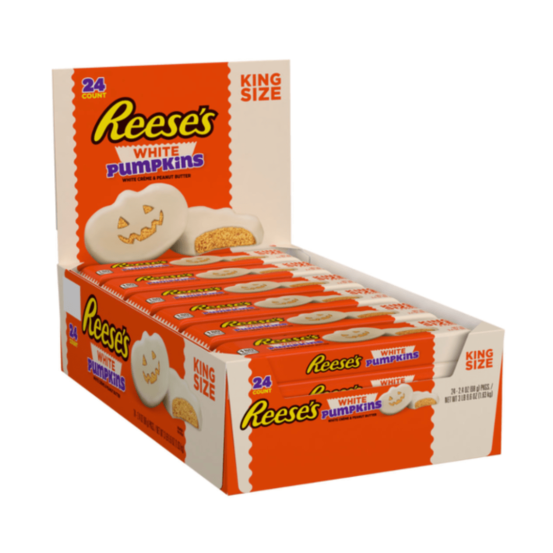 Hershey Reese's Peanut Butter White Pumpkin King Size Halloween 24x2 ...