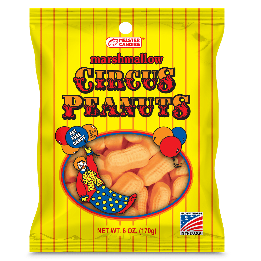 Impact Marshmallow Circus Peanuts 12x6oz - Pacific Candy Wholesale