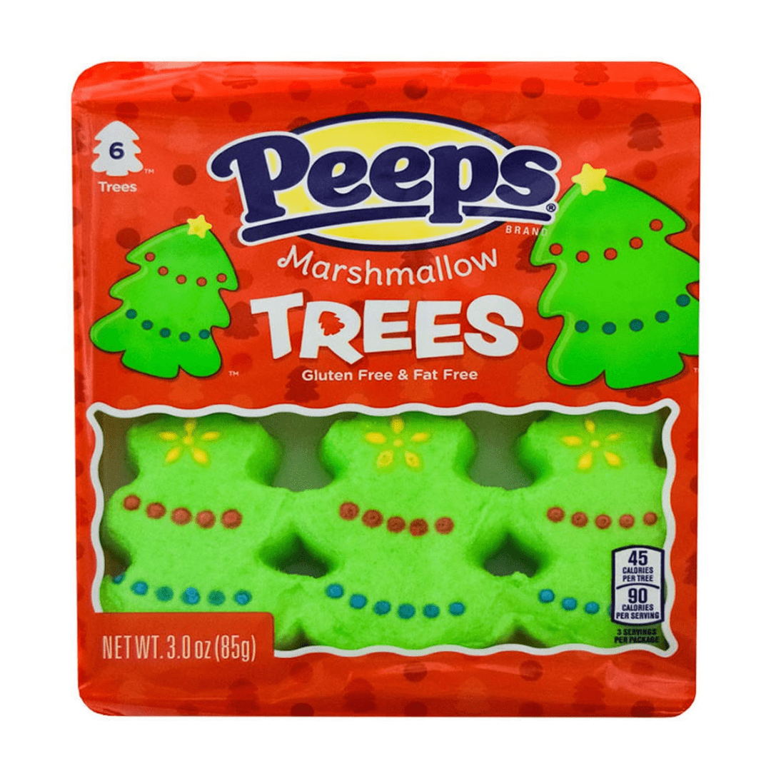 Just Born Peeps Trees Six Pack Christmas 12x3oz - Pacific Candy Wholesale