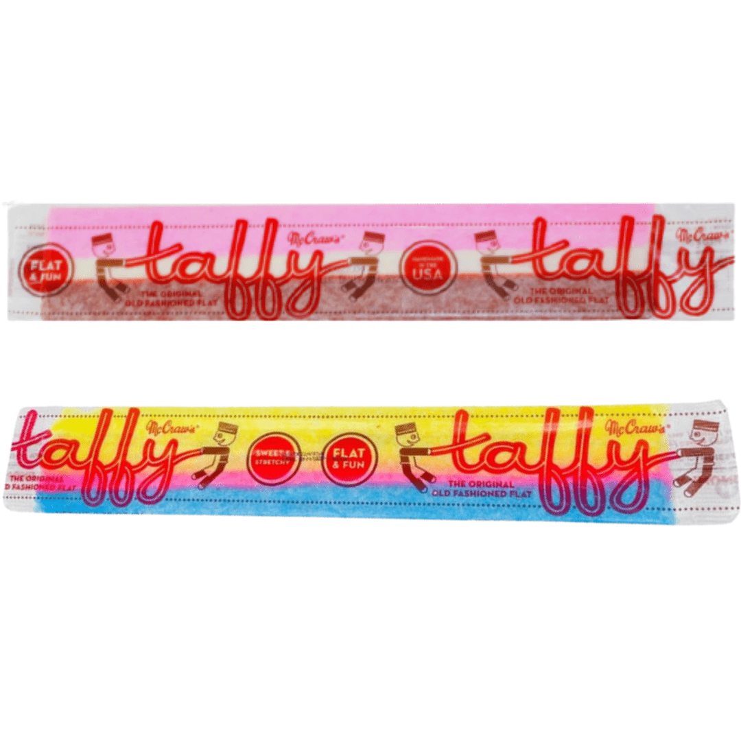 McCraw's Flat Taffy Assorted Neapolitan and Rainbow 144 - Pacific Candy ...