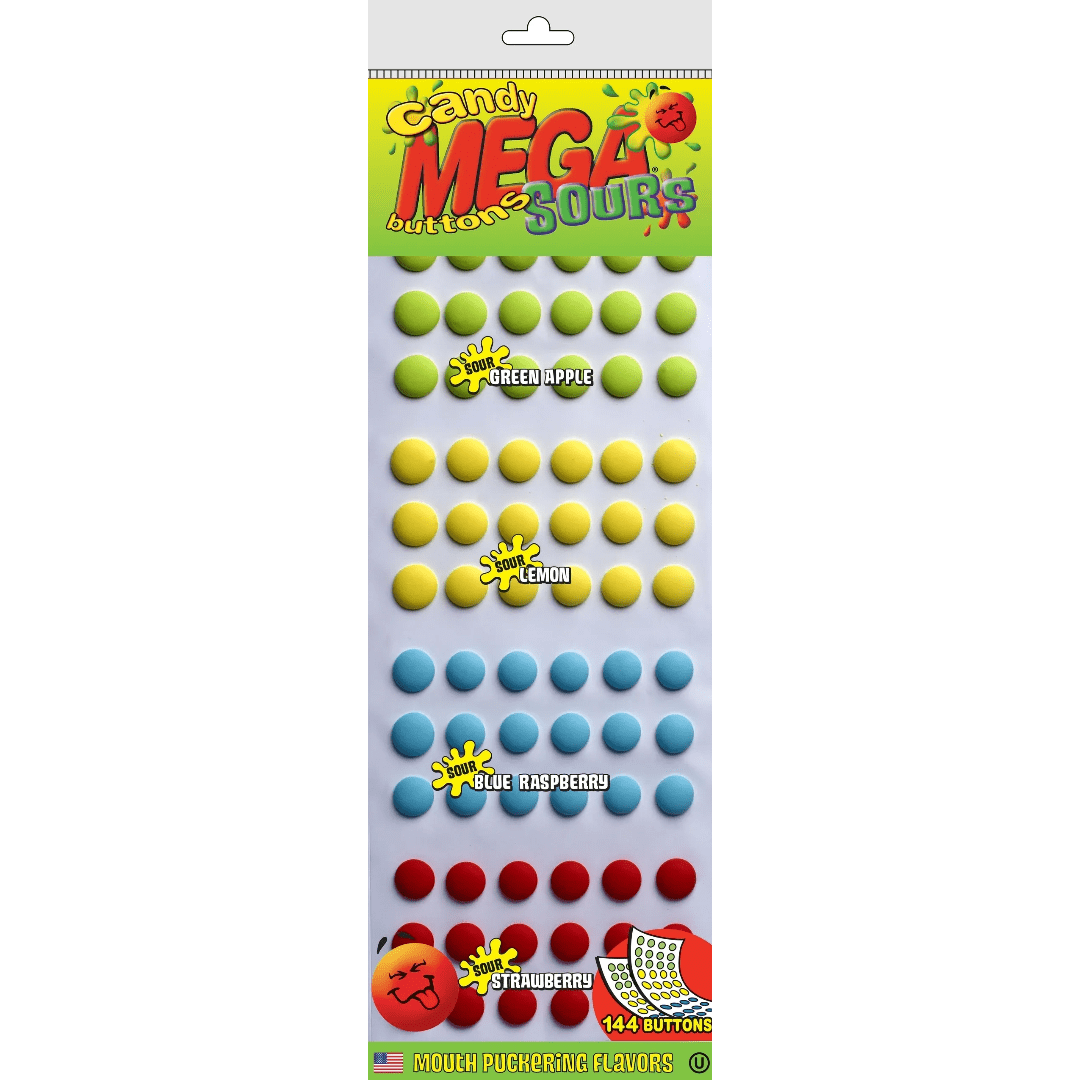 Mega Candy Buttons Sour 30 - Pacific Candy Wholesale