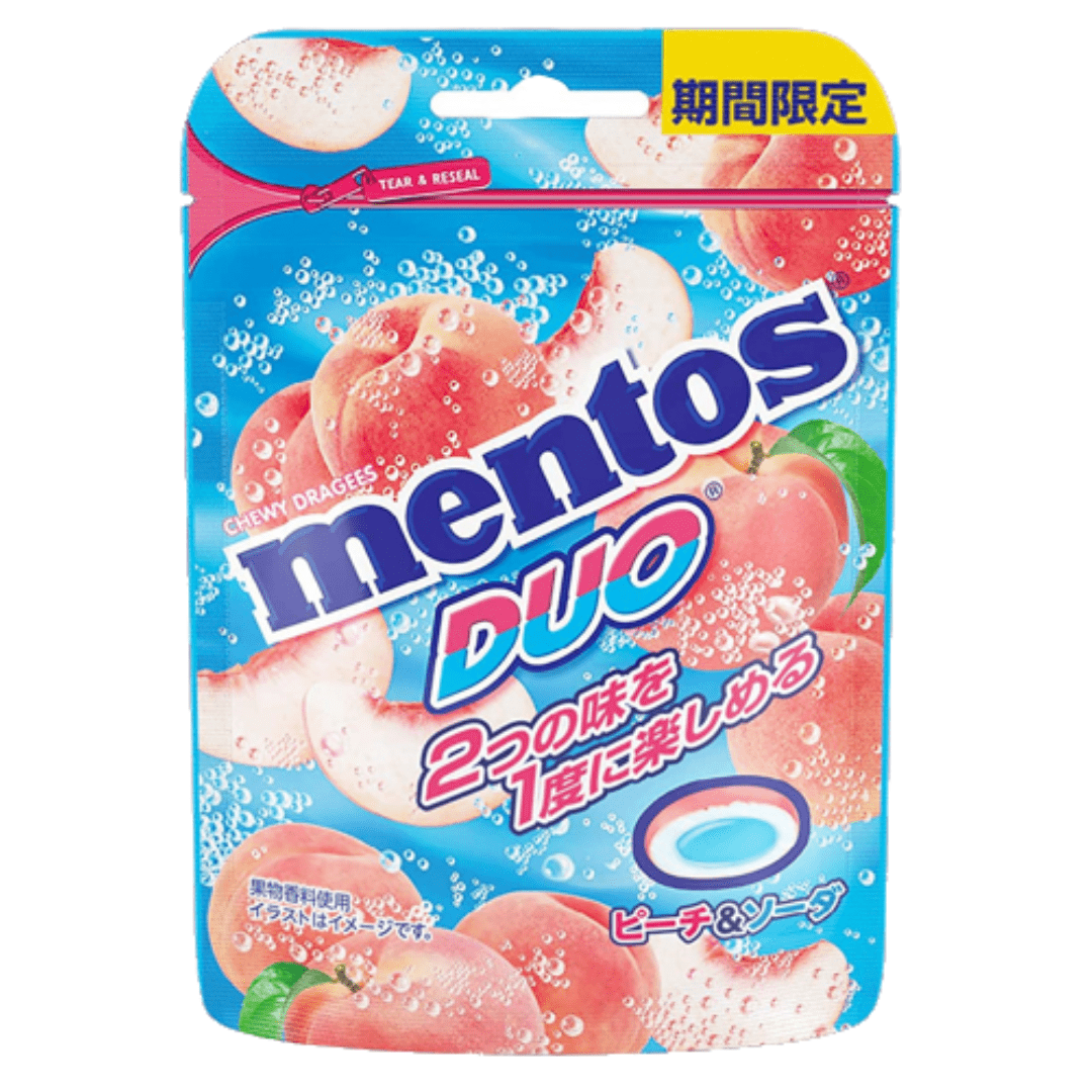Mentos Duo Peach 10x45g - Pacific Candy Wholesale