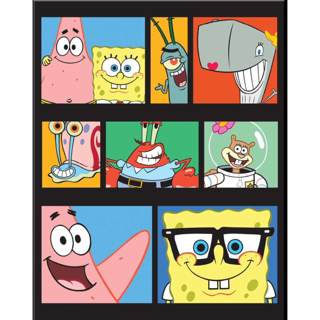 Metal Sign SpongeBob Friends 16"x12.5" - Pacific Candy Wholesale