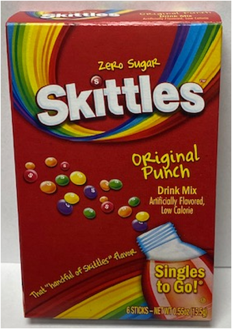 Skittles Singles To Go Zero Sugar Original Punch 12x6 - Pacific Candy ...