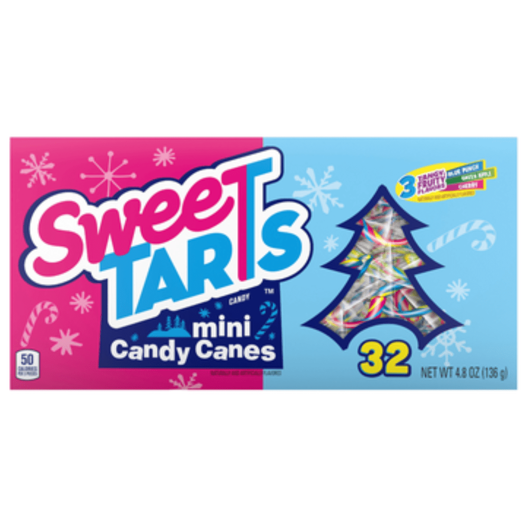 Ferrara Sweetarts Mini Candy Cane Thirty Two Pieces Christmas 18x4.8oz ...