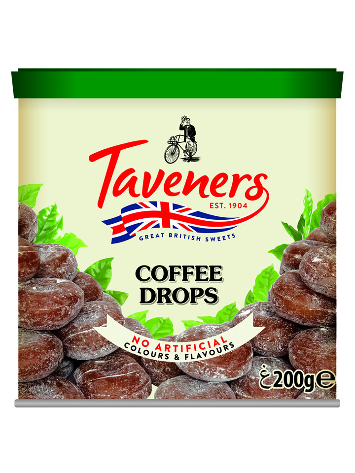 Taveners Drops Coffee British 12x200g - Pacific Candy Wholesale