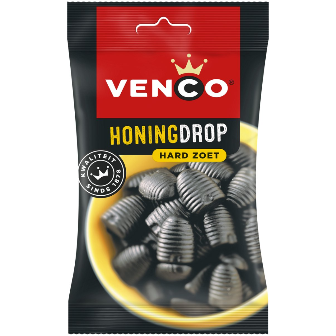 Venco Red Band Licorice Honingdrop Honey Peg Bag 12x120g - Pacific ...