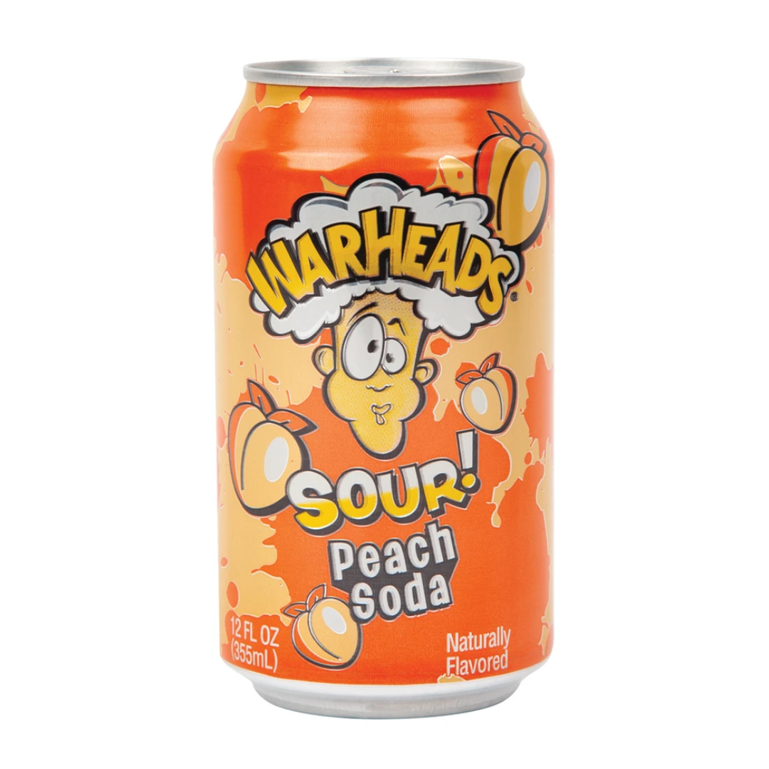 Warheads Sour Soda Peach 12x12oz - Pacific Candy Wholesale