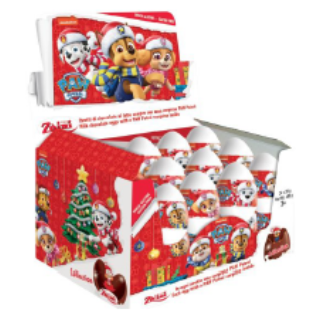 Zaini Paw Patrol Milk Chocolate Eggs Christmas 24x20g - Pacific Candy ...