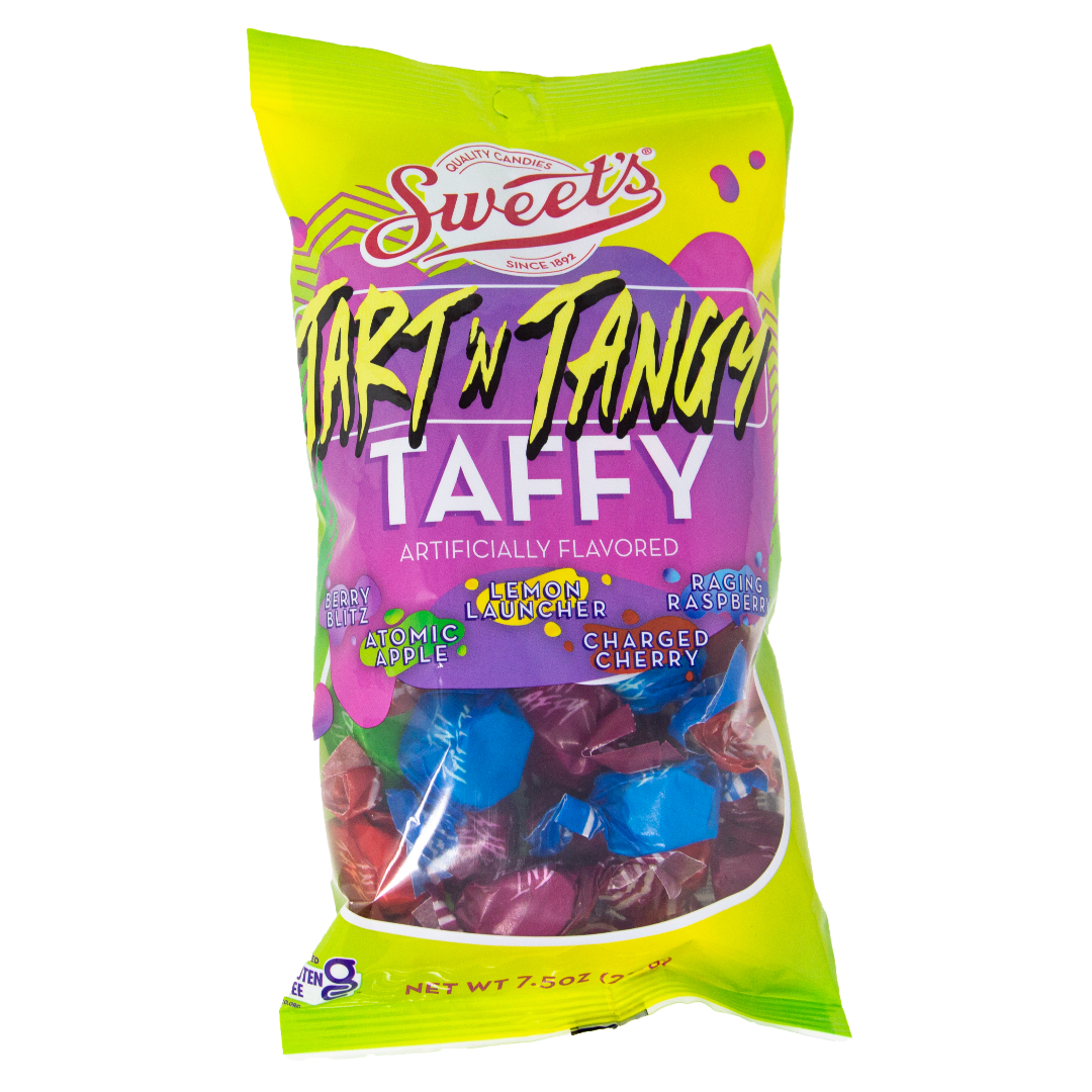 Sweet's Salt Water Taffy Tart 'N Tangy 12x7.5oz - Pacific Candy Wholesale