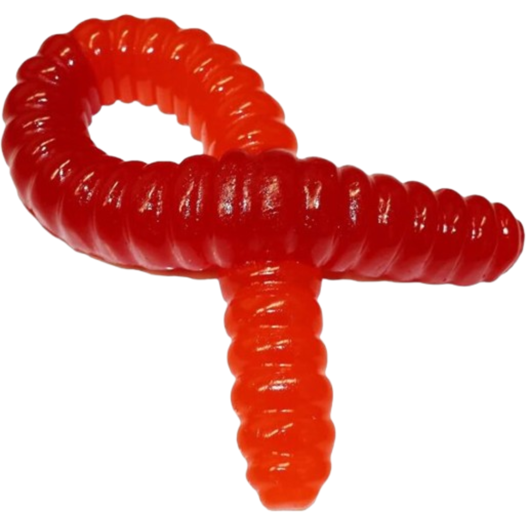 GGB Candies Giant Gummy Worm Cherry & Orange 3lb - Pacific Candy Wholesale