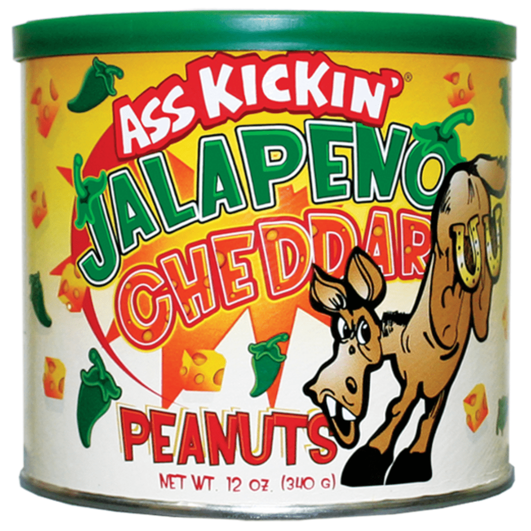 Ass Kickin' Peanuts Jalapeno Cheddar 12oz - Pacific Candy Wholesale