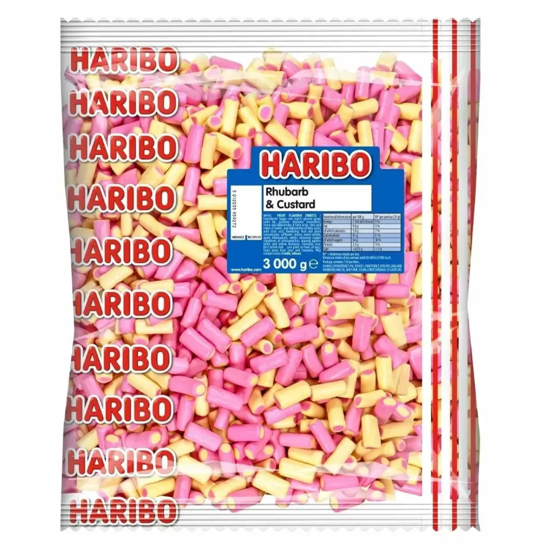 Haribo Rhubarb and Custard British 3kg - Pacific Candy Wholesale