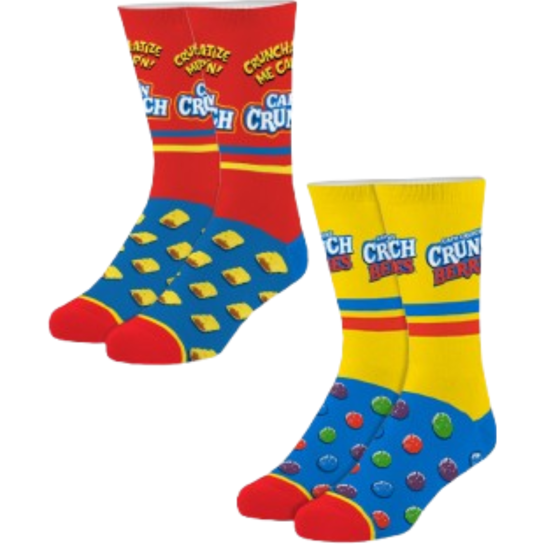 Cap’n Crunch Cereal Socks Two Pack 6 - Pacific Candy Wholesale