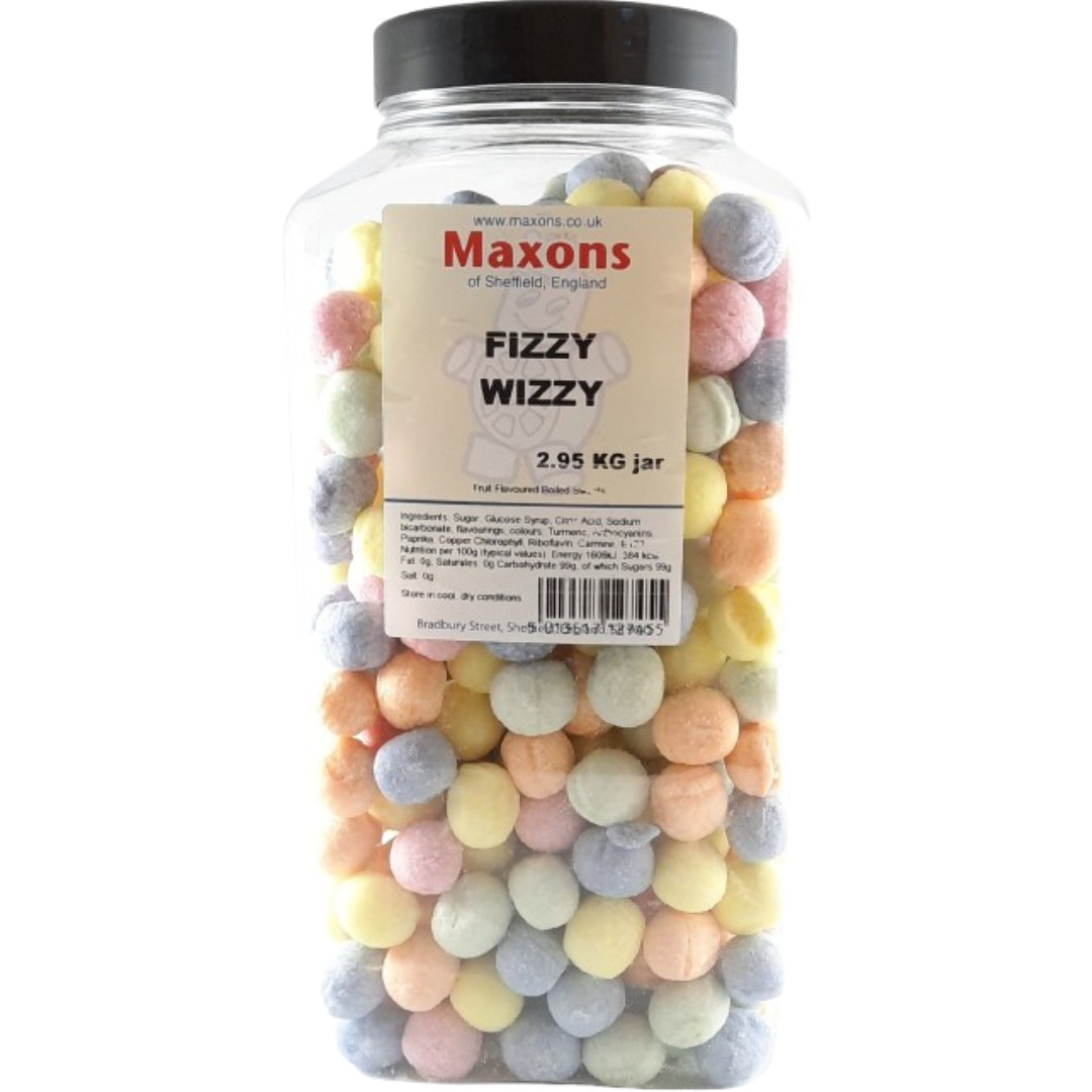 Maxon Unwrapped Fizzy Wizzy Jar British 2.95Kg - Pacific Candy West