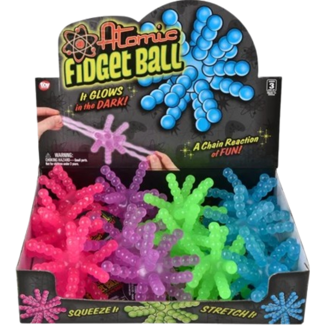 RIN Glow In Dark Atomic Fidget Ball 12 - Pacific Candy Wholesale