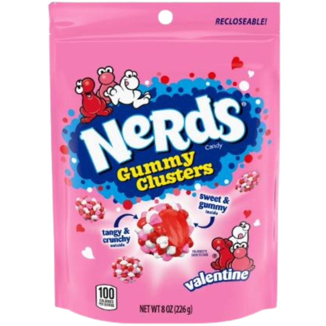 Ferrara Nerds Valentine's Gummy Clusters Stand Up Bag 6x8oz - Pacific ...