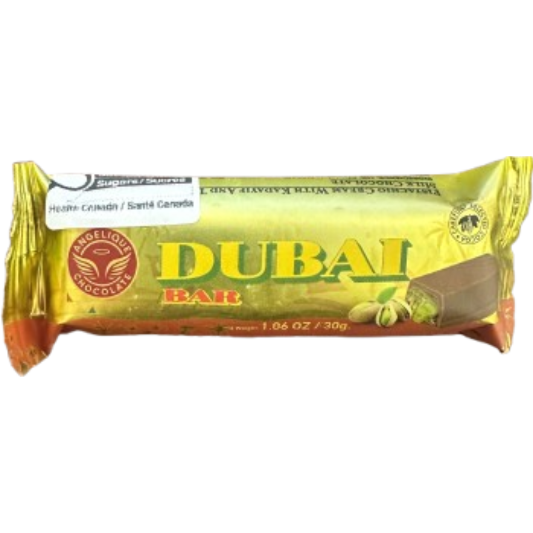 Angelique Dubai Milk Chocolate & Pistachio Kadayif Filling Bar 25x30g ...