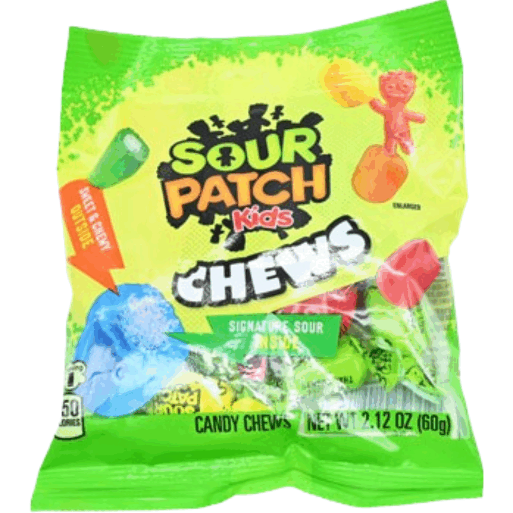 Sour Patch Kids Chew Assorted Peg Bag 12x2.12oz - Pacific Candy Wholesale