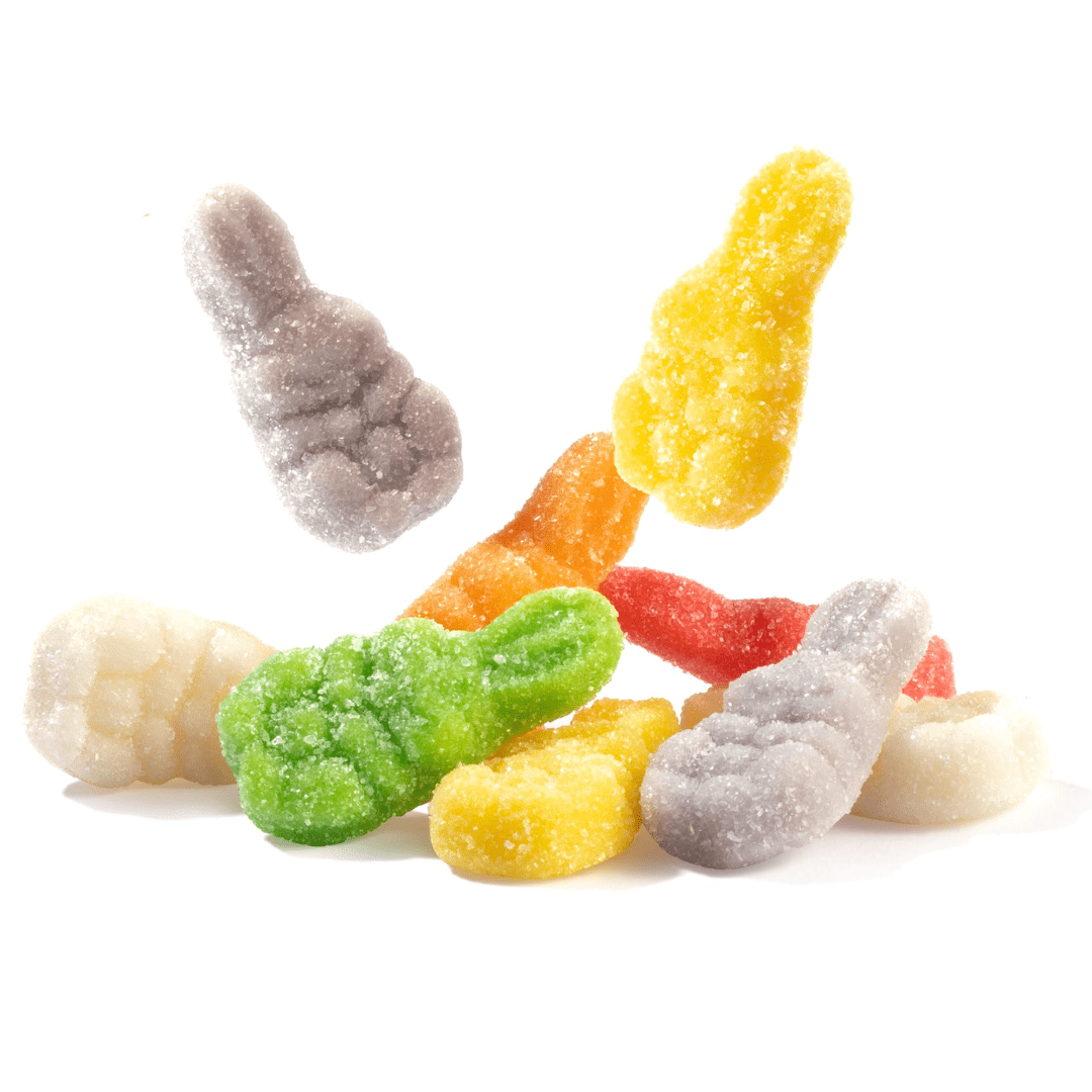 Albanese Gummi Sugar Sanded Bunnies Easter 4.5lb - Pacific Candy West