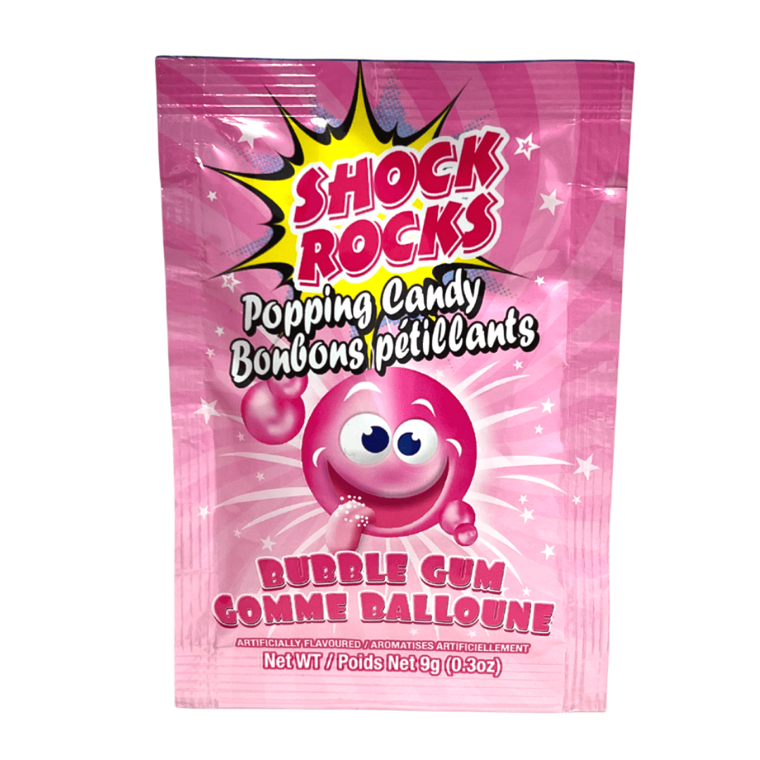 Exclusive Brand Shock Rocks Bubblegum Popping Candy 24 - Pacific Candy West